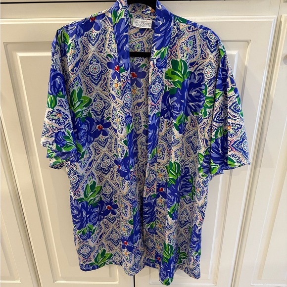 Val Mode | Intimates & Sleepwear | Vintage Val Mode Floral Blue And ...